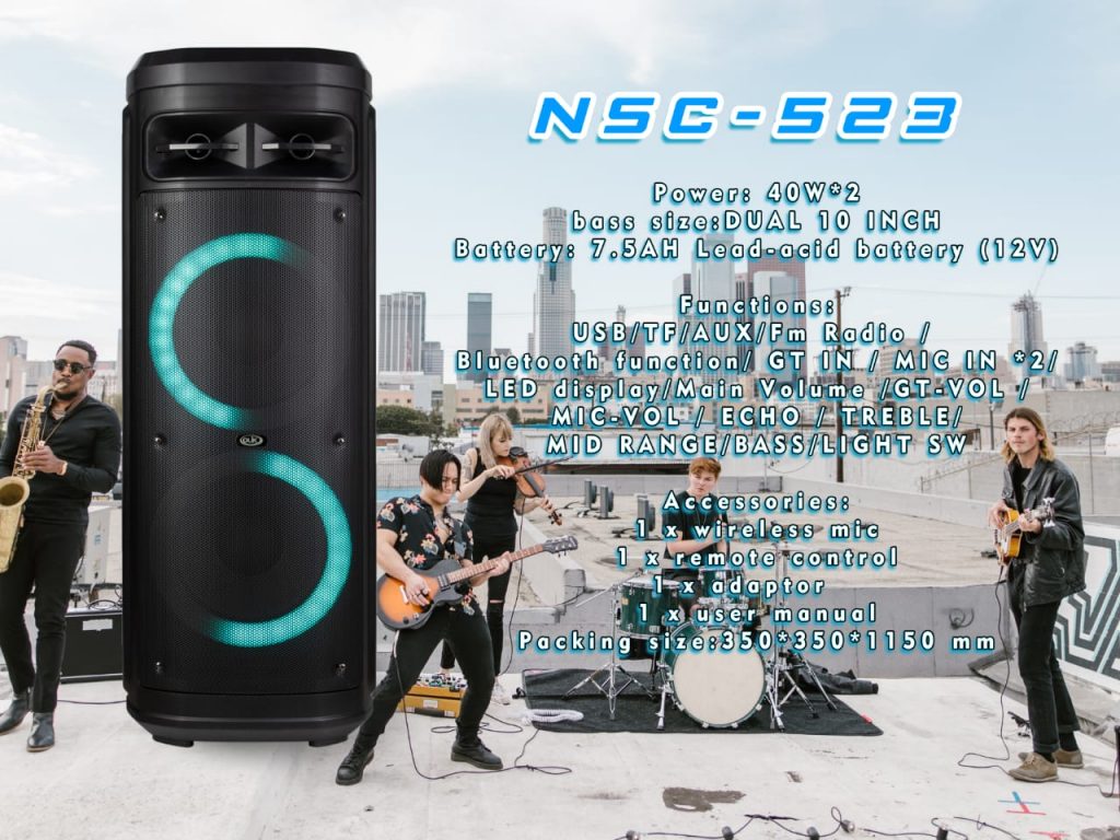 OLIK Rechargeable professional sound system NSC 523 – buyolik.com